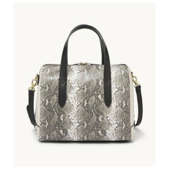 Fossil | Bags | Fossil Sydney Python Satchel Crossbody Bag | Poshmark